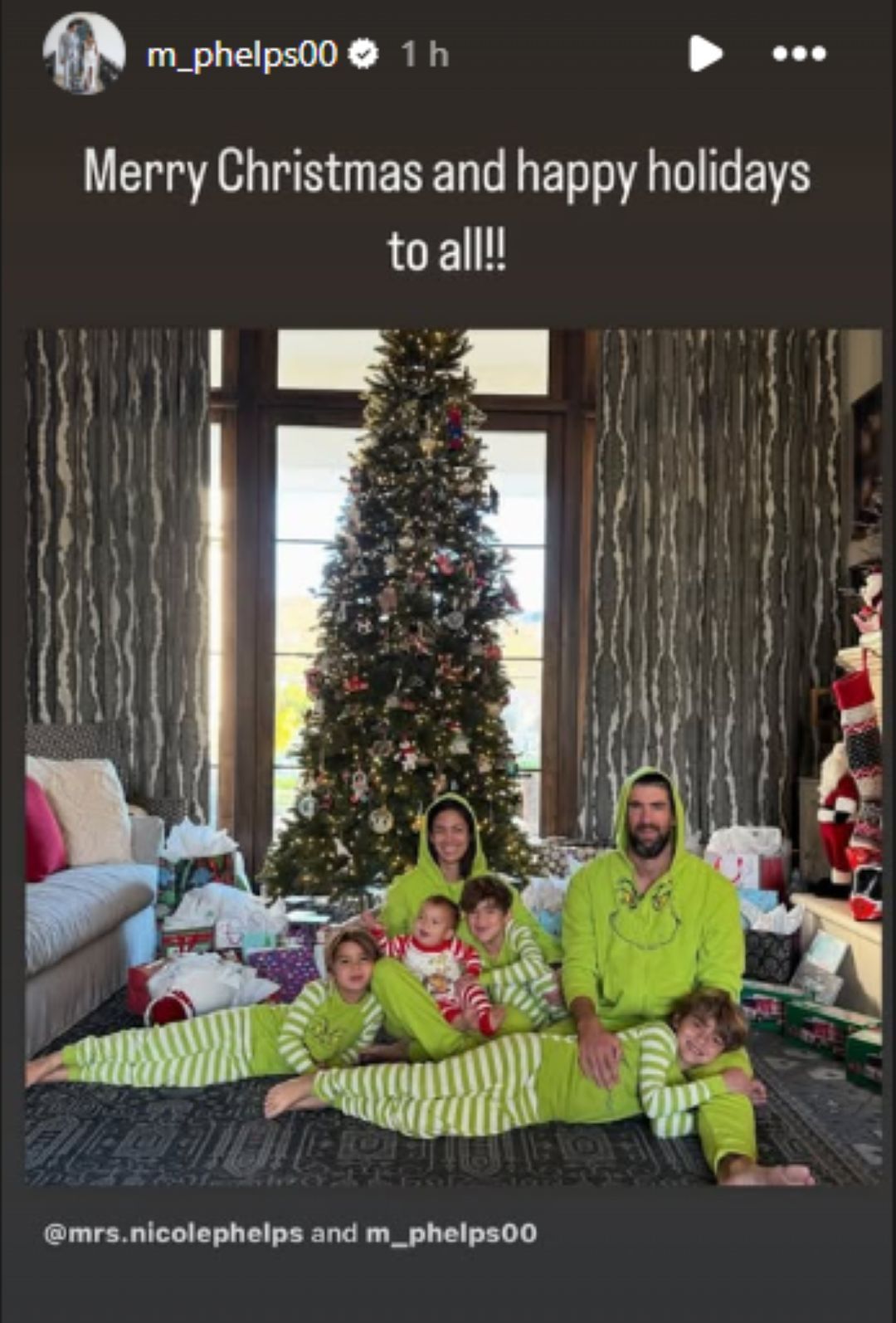 Michael Phelps and wife Nicole share glimpses in Grinch outfits with ...