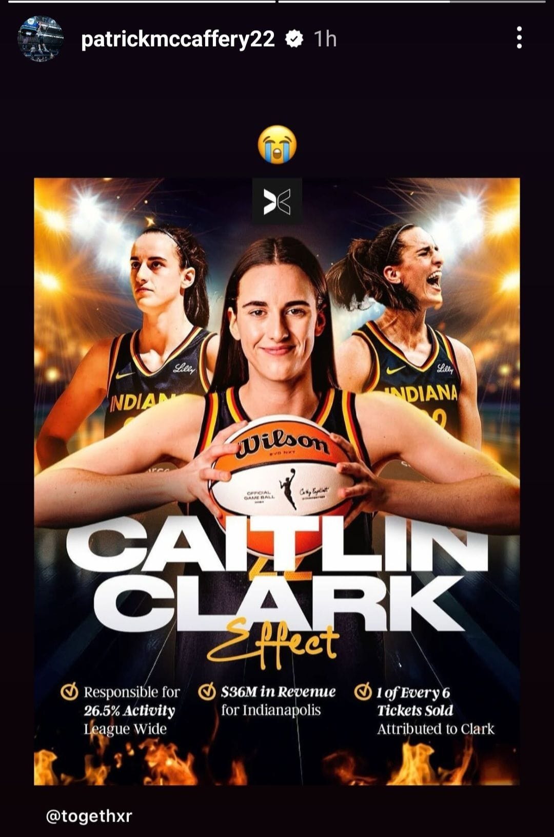 BF Connor McCaffery’s brother Patrick reacts to Caitlin Clark winning ...