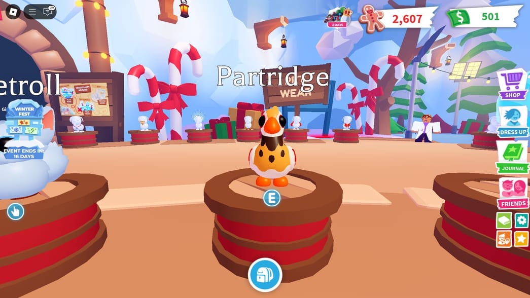 How to adopt a Partridge in Adopt Me