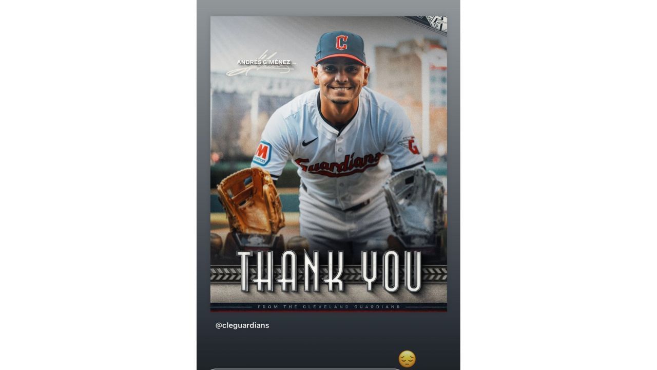 Josh Naylor's fiancee Chantel Collado reacts as Guardians trade Andres ...