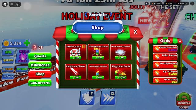 How to get Santa's Crate in Blade Ball?