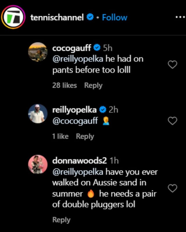 Reilly Opelka pulls Taylor Fritz's leg about outfit choice at United ...