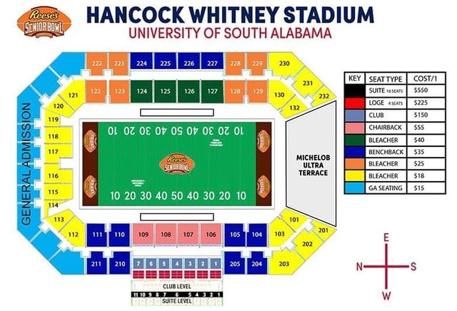 What stadium is the Senior Bowl played in?