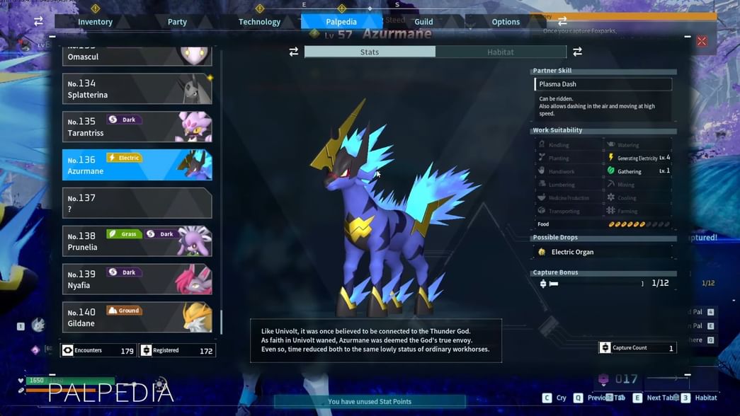 Azurmane in Palworld: Where to find, Skills, item drops, and more