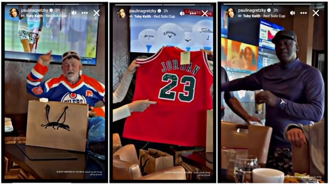 Wayne Gretzky and Michael Jordan reunite to gift signed Oilers and ...
