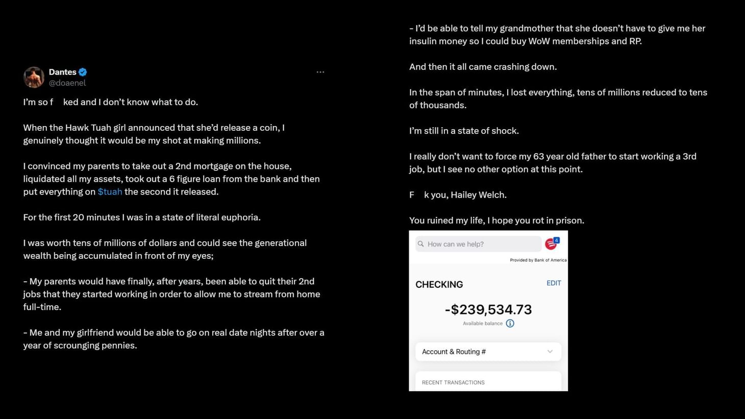 "I hope you rot in prison": Twitch streamer Dantes calls out Hawk Tuah ...