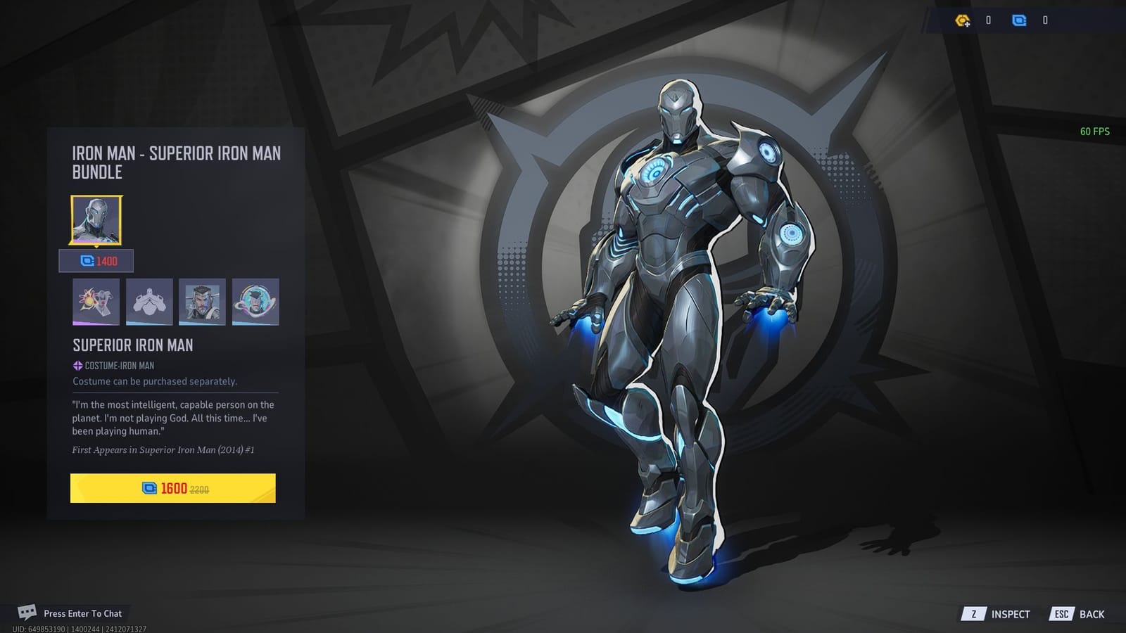 All Marvel Rivals Iron Man skins: Tier list and Prices