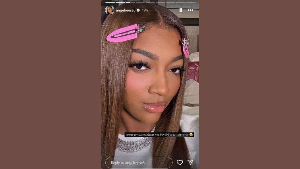 Angel Reese rocks brown ponytail as she debuts Unrivaled's team gear in ...
