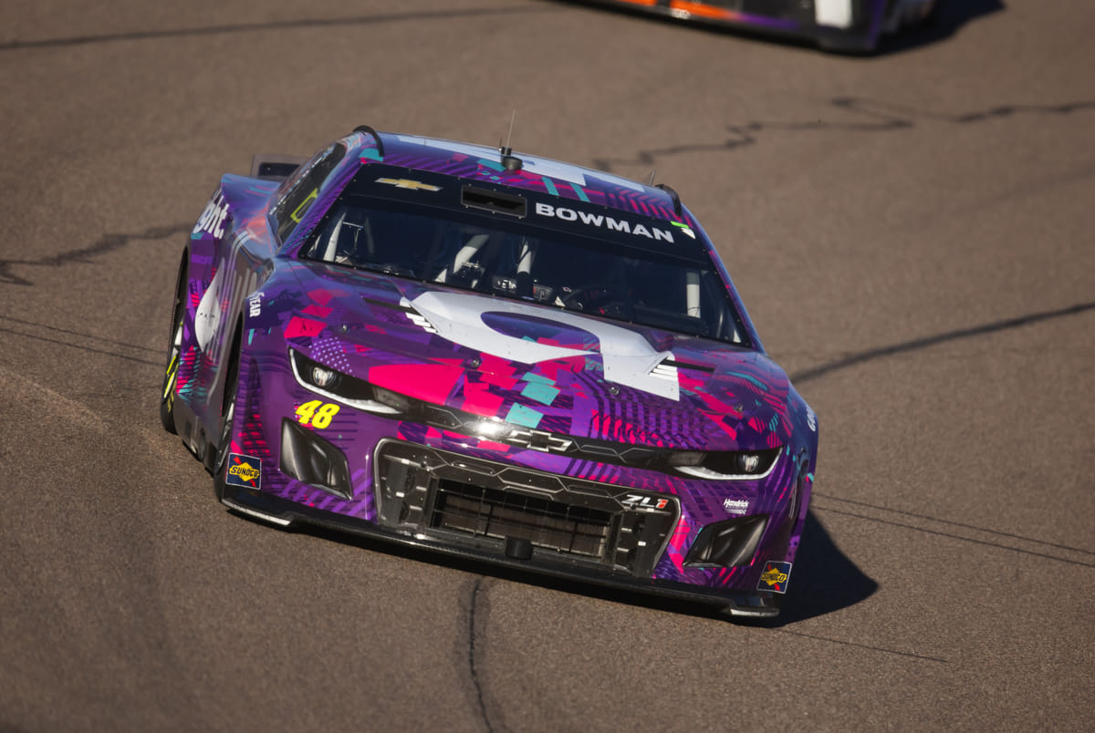 Alex Bowman’s girlfriend Chloe Henderson styles a fur coat on their snowy getaway to Aspen