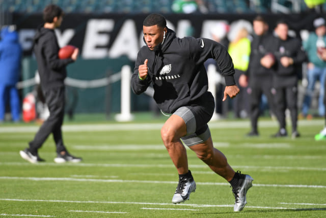 Saquon Barkley stats today: Eagles RB receiving yards, touchdowns and ...