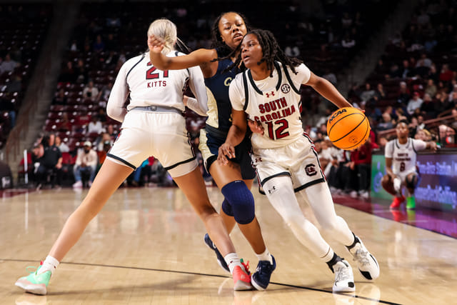 "Generational player" MiLaysia Fulwiley gets real on growing her game at Dawn Staley's South ...
