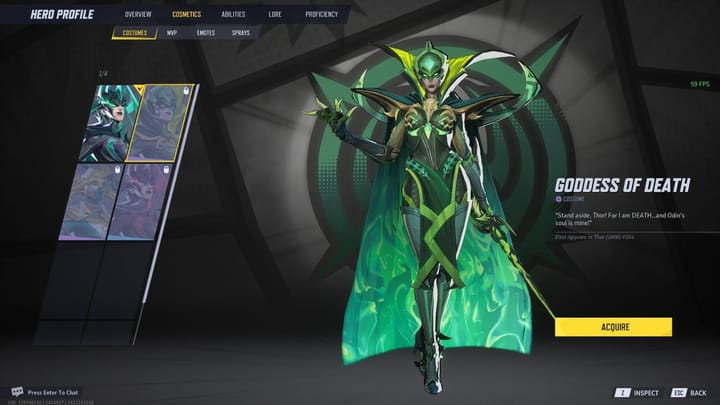 All Marvel Rivals Hela skins: Tier list, prices, and more