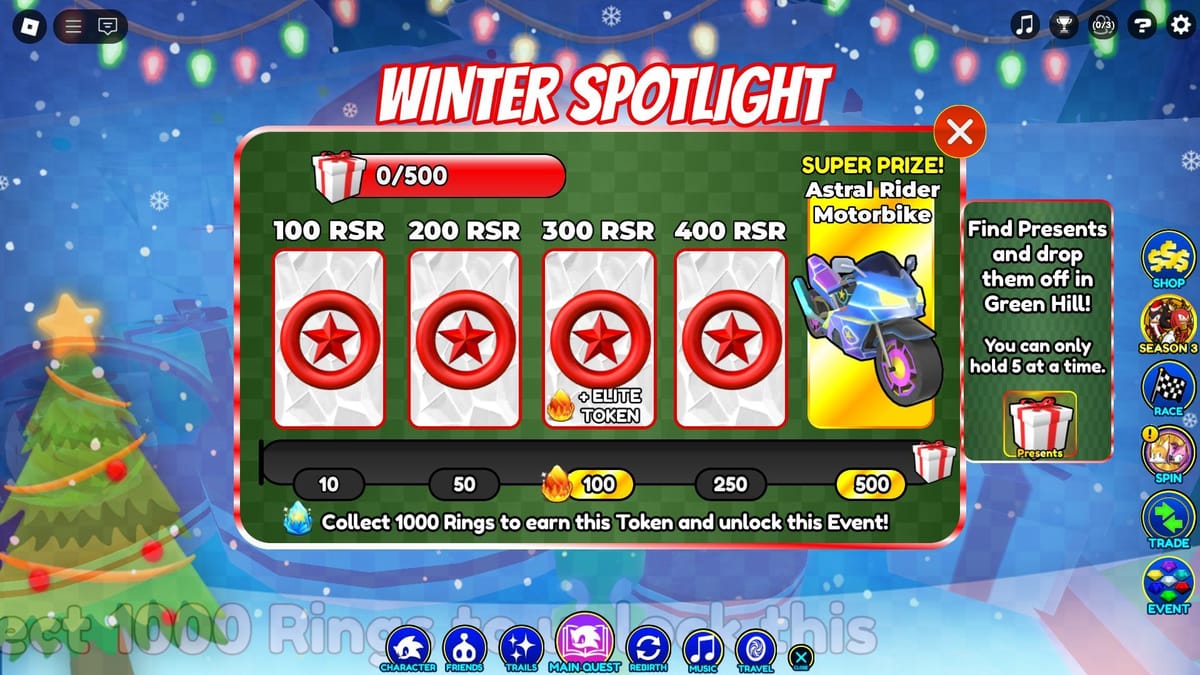 Roblox Winter Spotlight: Sonic Speed Simulator guide