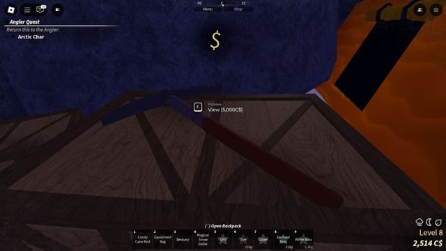 How to get and use Pickaxe in Fisch