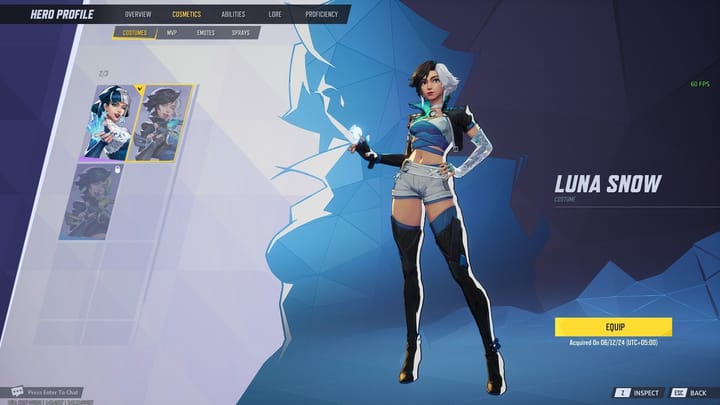 All Marvel Rivals Luna Snow skins: Tier list and prices