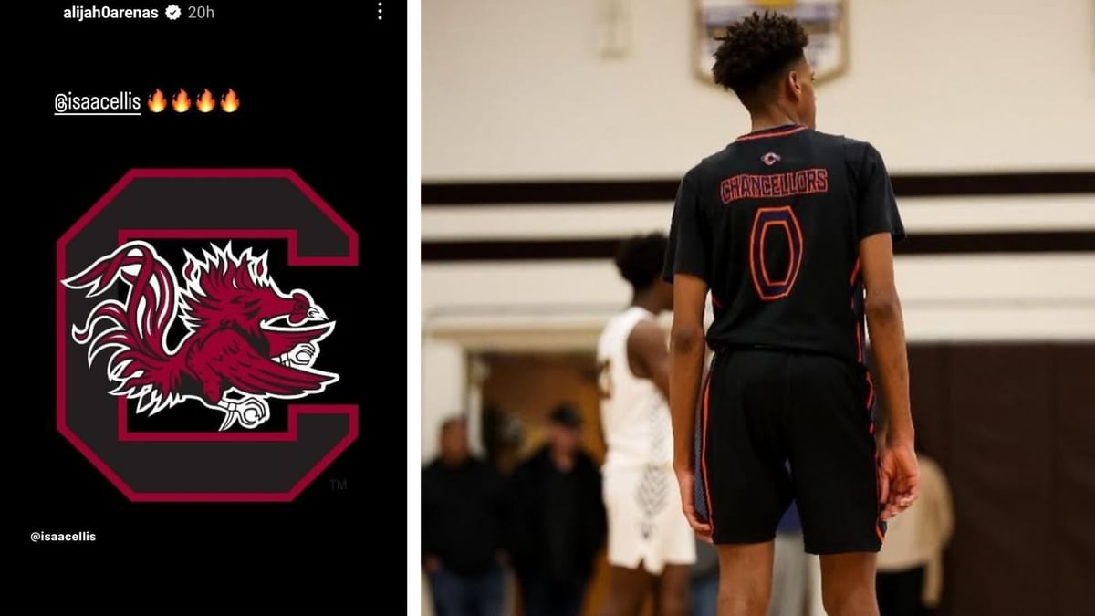 Gilbert Arenas' son Alijah Arenas reacts as 4-star Isaac Ellis ...