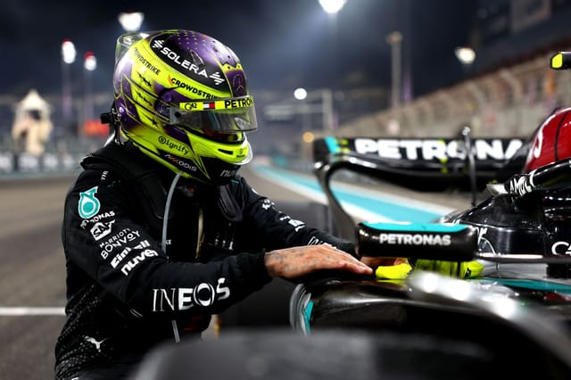 Watch: Lewis Hamilton in tears as he's crouched in a corner after his ...