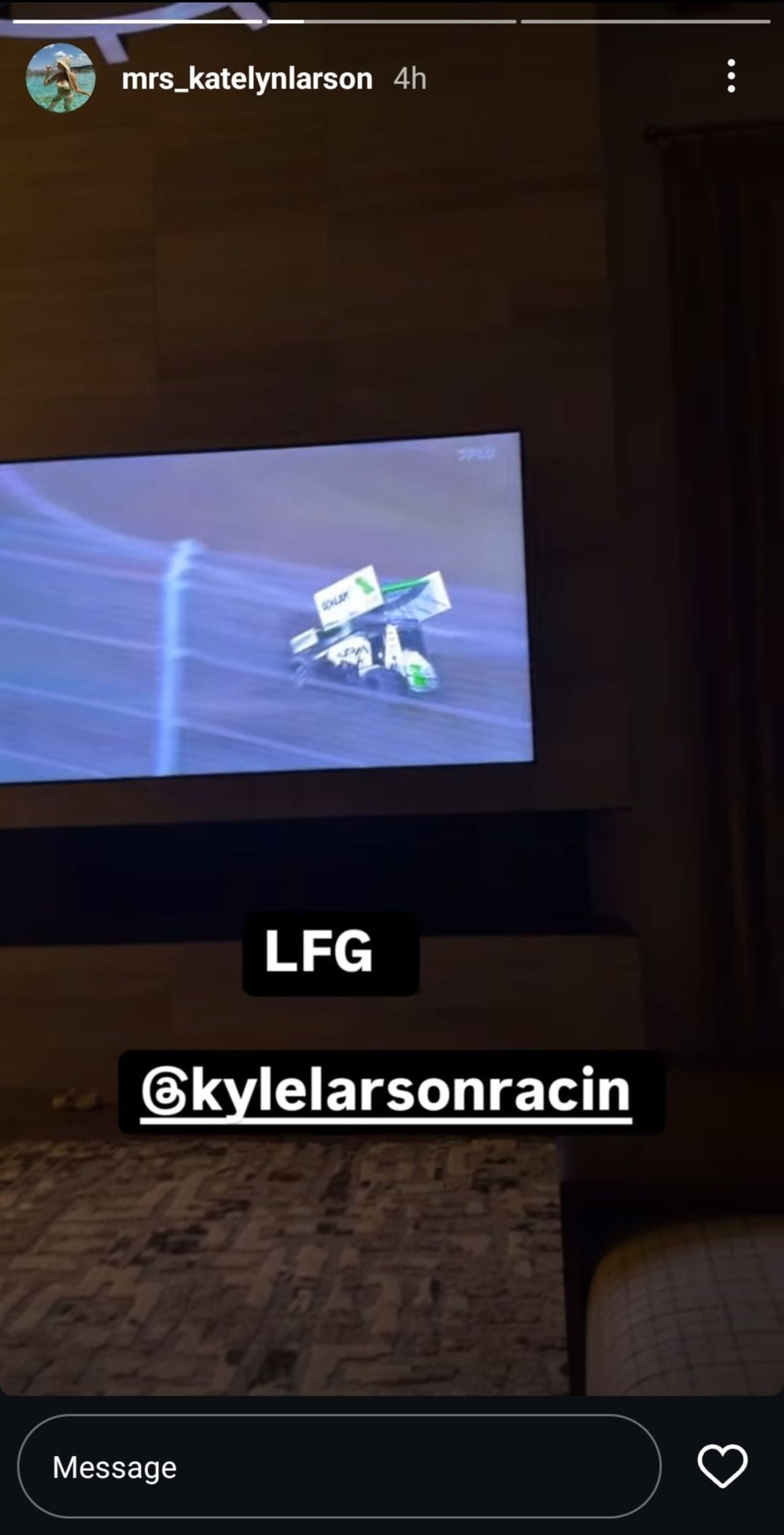 Katelyn Larson drops one word reaction to husband Kyle Larson’s $100K ...