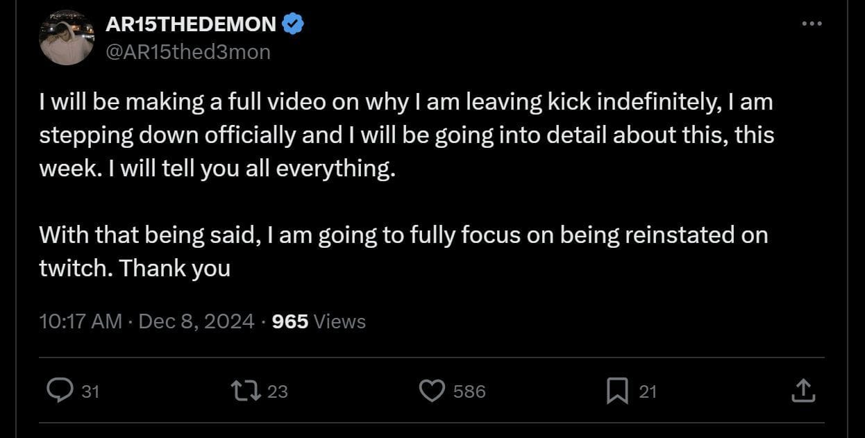 Adin Ross announces he is leaving Kick indefinitely, claims he's ...