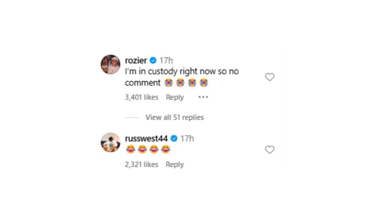 "I'm in custody right now": Terry Rozier, Russell Westbrook, and more ...