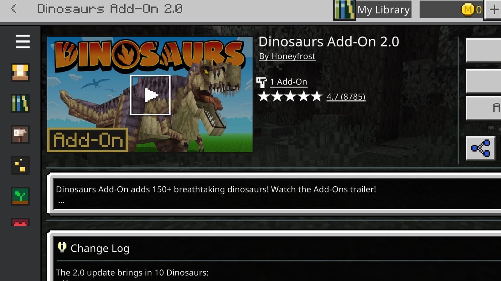 Minecraft Dinosaurs add-on 2.0 guide