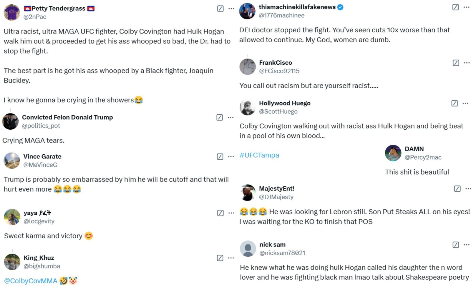"Crying MAGA tears" - Fans rejoice Colby Covington's loss to Joaquin ...