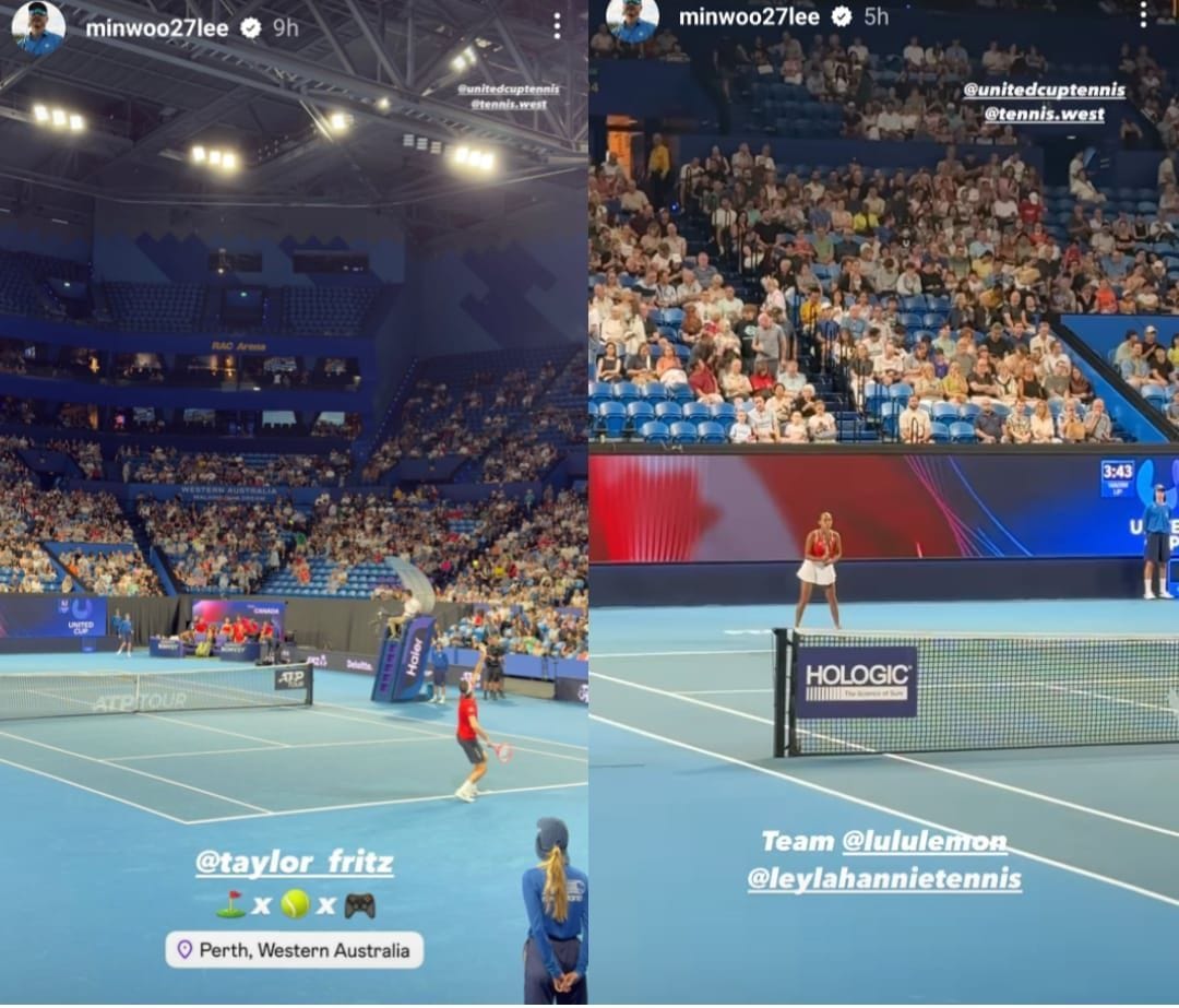 Min Woo Lee backs fellow Lululemon athlete at the United Cup tennis ...