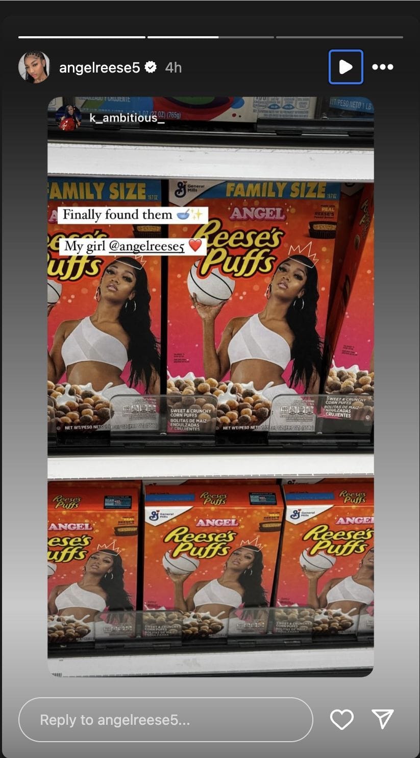 Reese's Puffs: Angel Reese flexes much hyped collab on Instagram