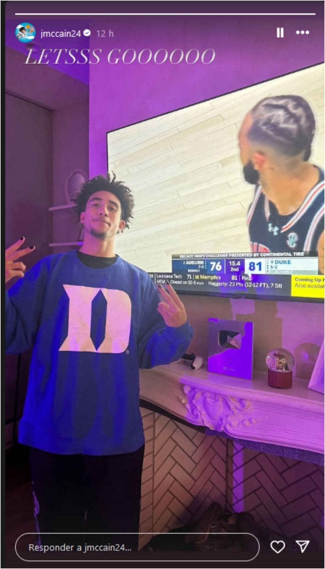 Jared McCain rocks Duke merch, reacts in 2 words after Cooper Flagg and Co.