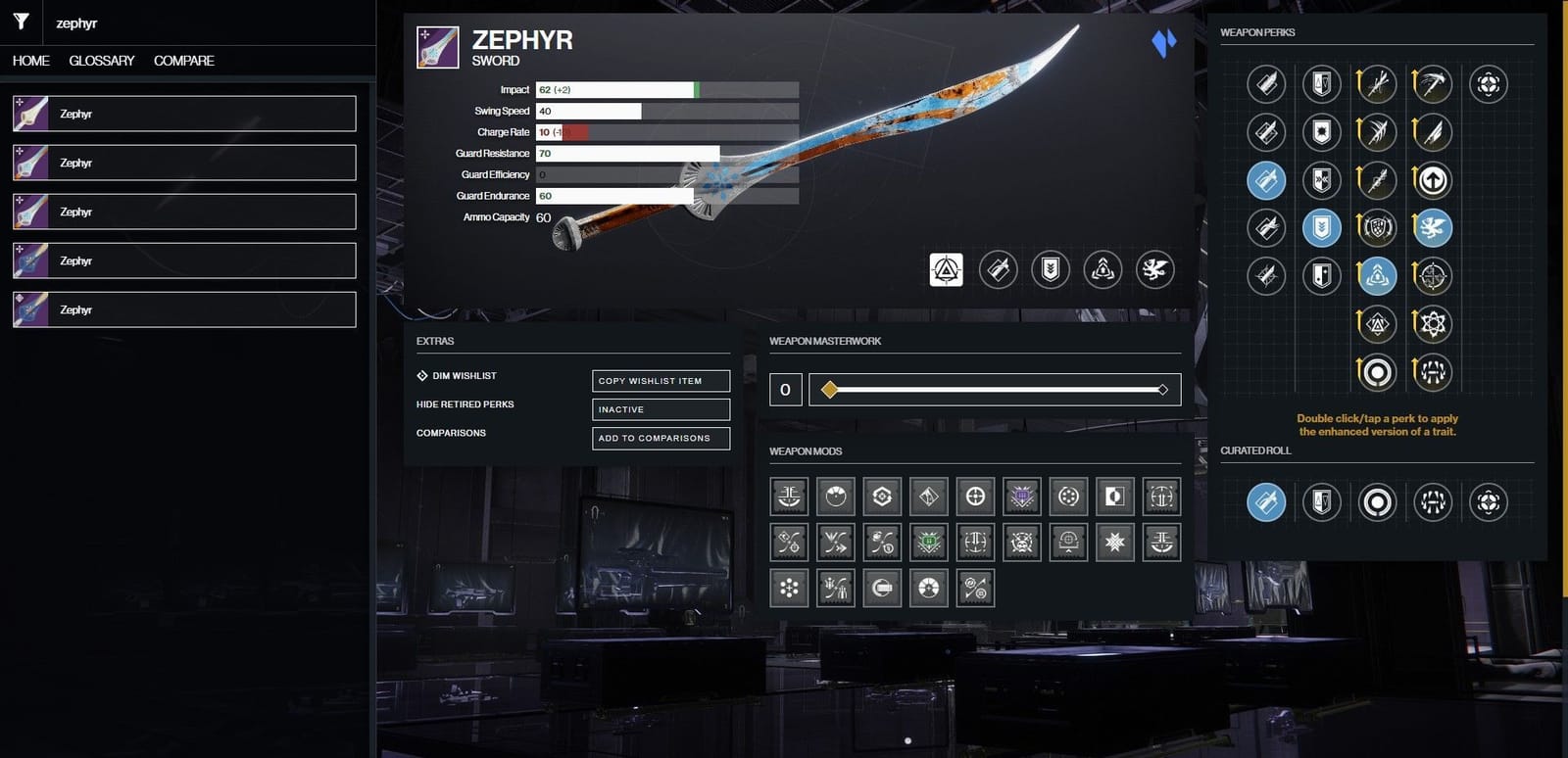 Zephyr updated god roll guide for Destiny 2 PvE and PvP