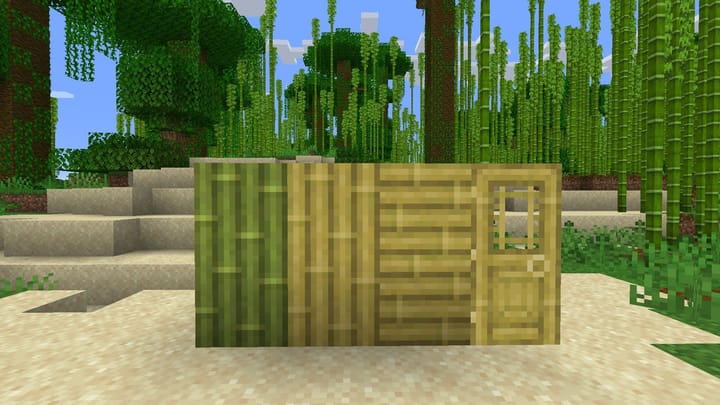Every type of wood in Minecraft