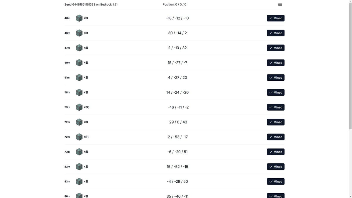 How to use the Minecraft Ore Finder tool