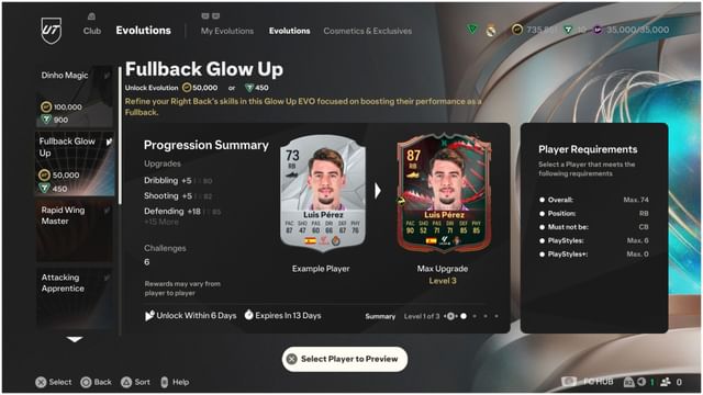 EA FC 25 Fullback Glowup Evolution guide: Best players to use, all upgrades, requirements, and more