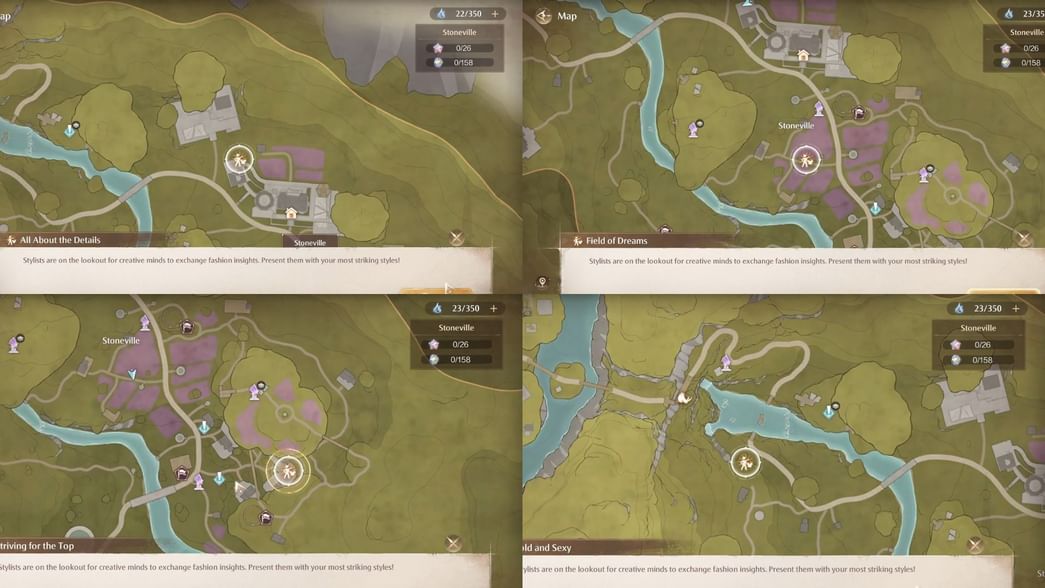 Infinity Nikki: Miraland Styling Challenge locations