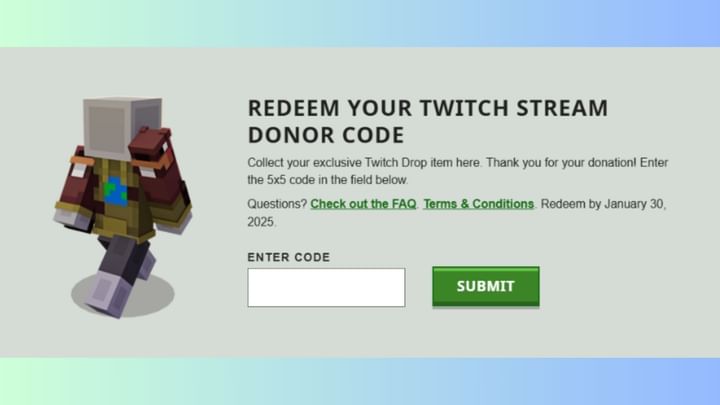 New Minecraft x Twitch collaboration announced, featuring two new cosmetics