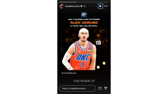 Alex Caruso's fiancée Haleigh Broucher's 2-word reaction sums up ...