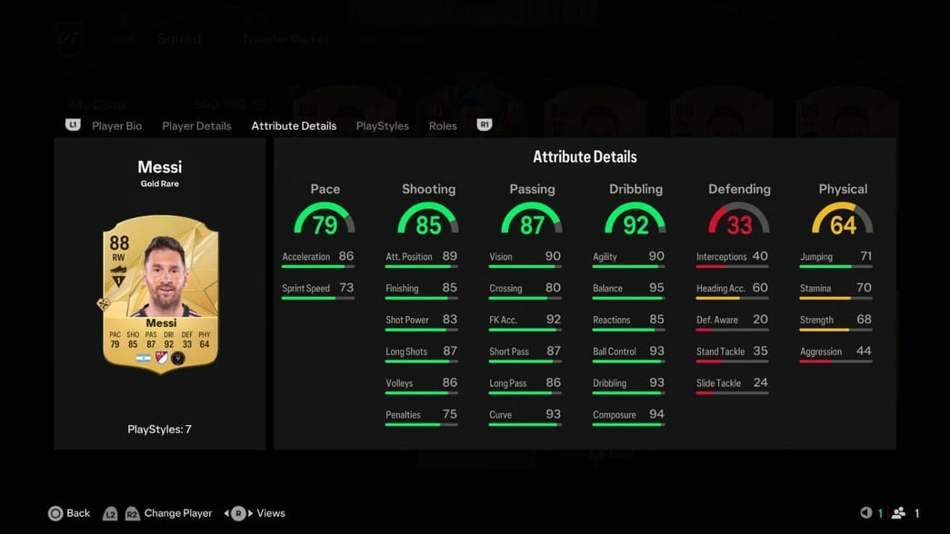 EA FC 25 vs UFL: Lionel Messi player rating and stats comparison