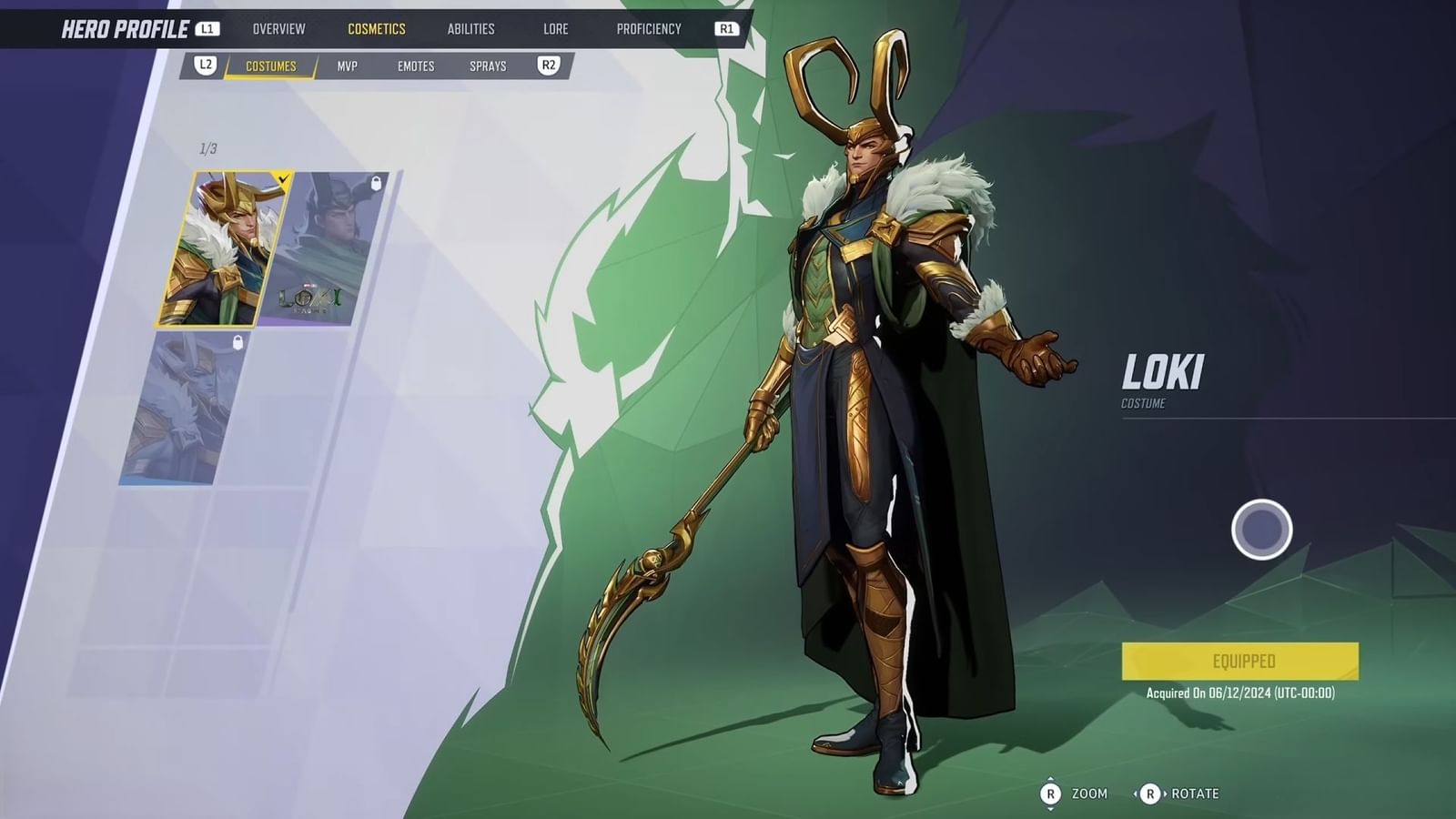 All Marvel Rivals Loki skins: Tier list and prices