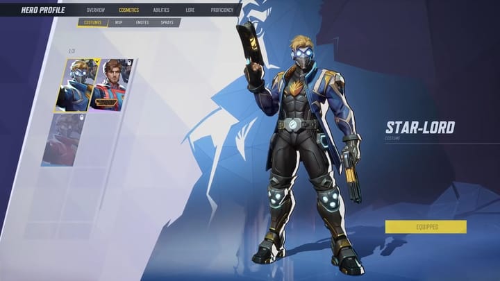All Marvel Rivals Starlord skins: Tier list, prices and more