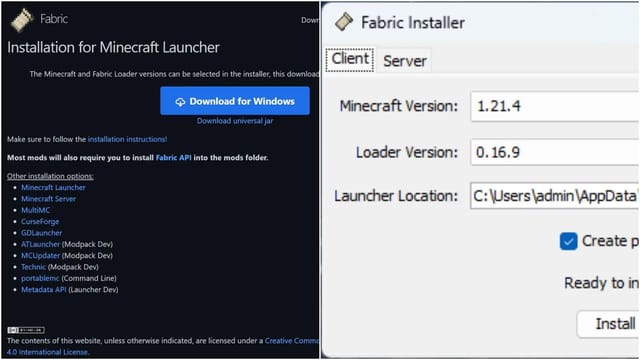 How to get Minecraft Fabric 1.21.4