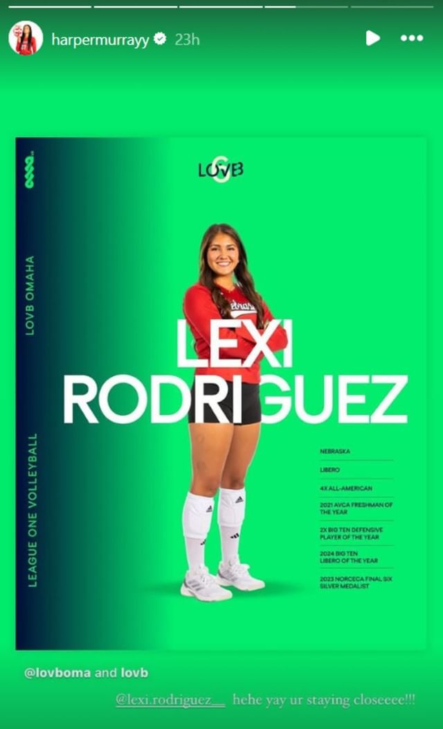 Nebraska's Harper Murray shares sweet message as Lexi Rodriguez goes ...