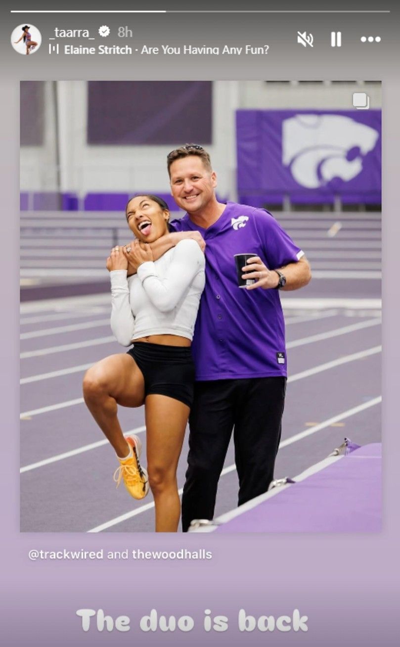 Tara Davis-Woodhall drops four-word message on reuniting with coach ...