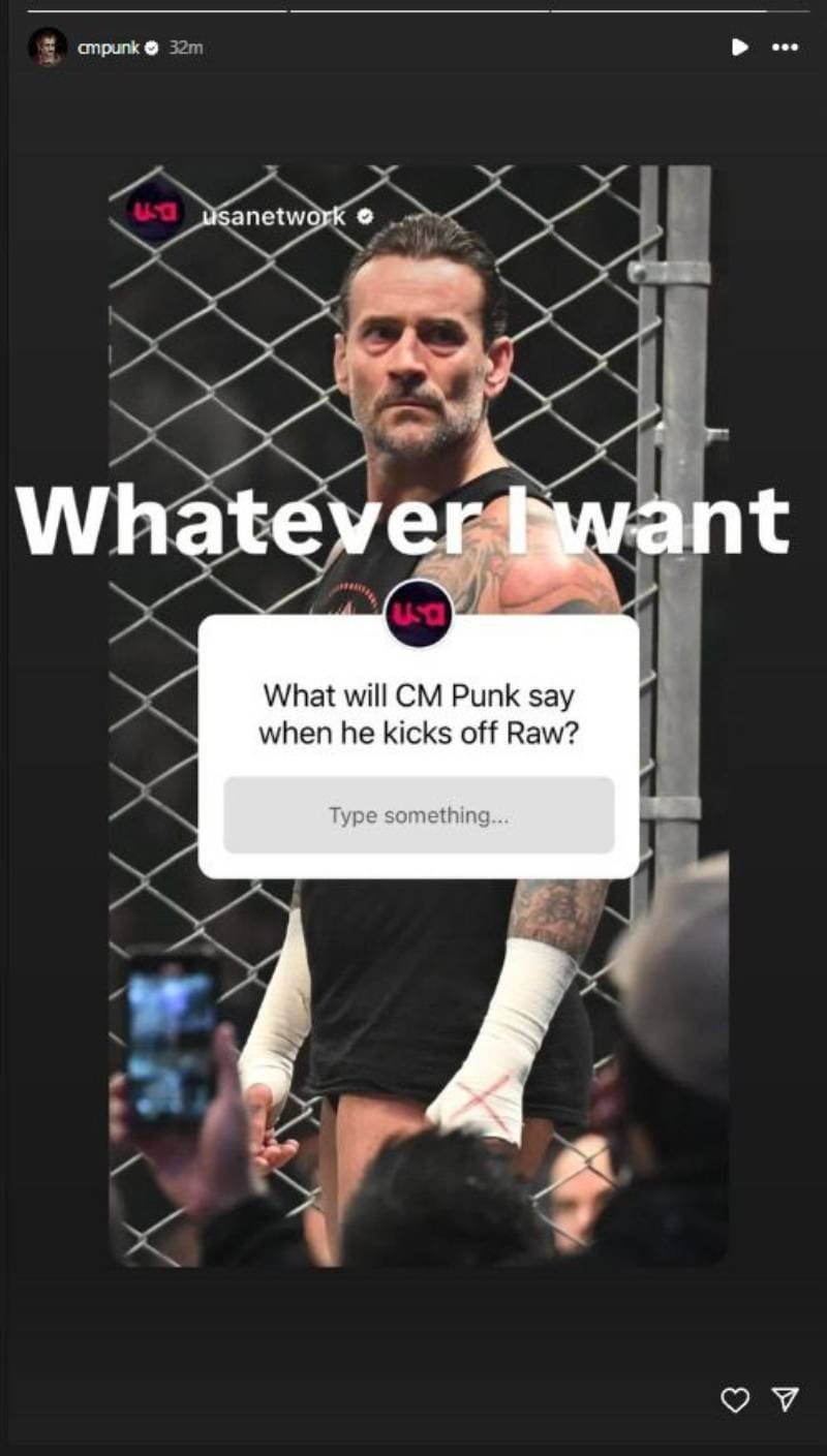 CM Punk sends message moments before WWE RAW