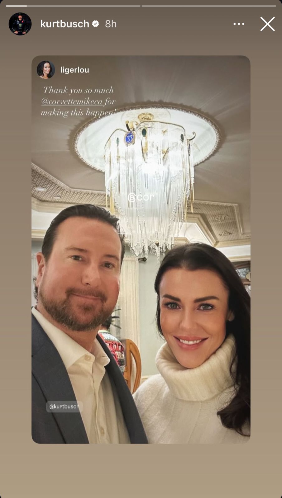 Kurt Busch shares beautiful selfie with his girlfriend Lyda Moore as ...