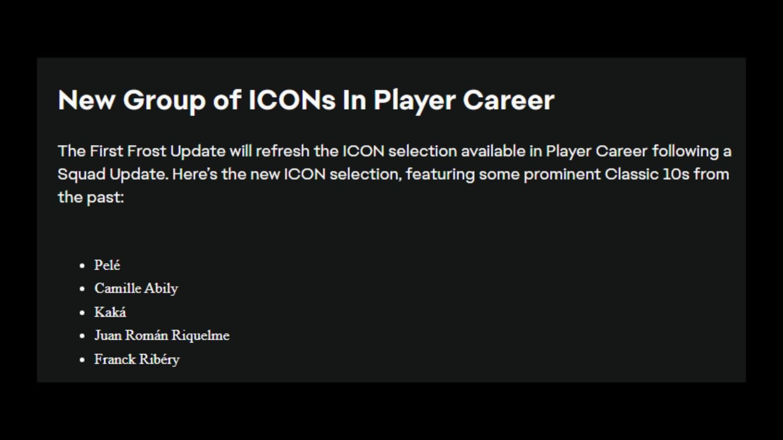 EA FC 25: Pele, Kaka, and many new Icons join Player Career Mode