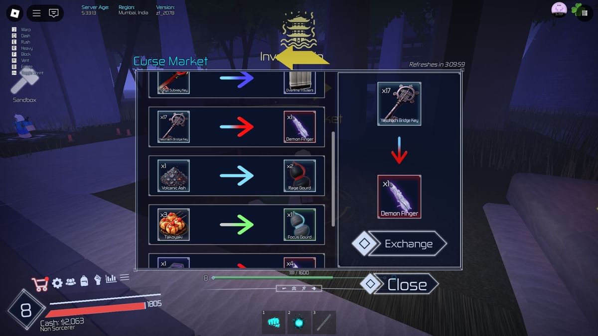 How to get and use Demon Fingers in Jujutsu Infinite