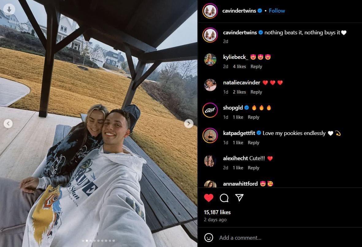 Carson Beck’s mom Tracy reacts to Hanna Cavinder’s snaps with twin Haley