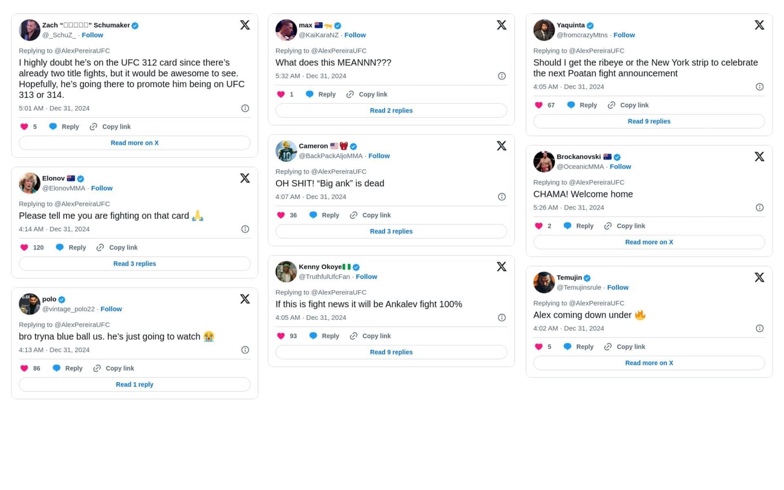 Alex Pereira sets social media ablaze with six-word teasing next UFC ...