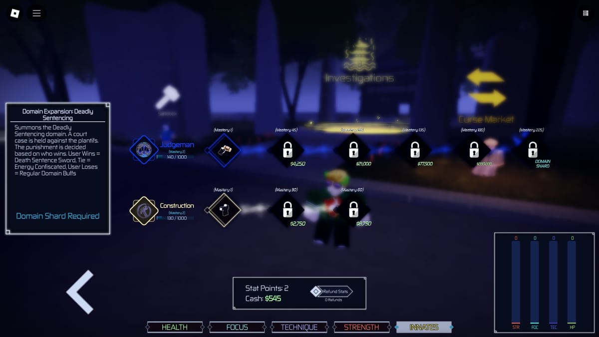 How to get Domain Shards in Jujutsu Infinite