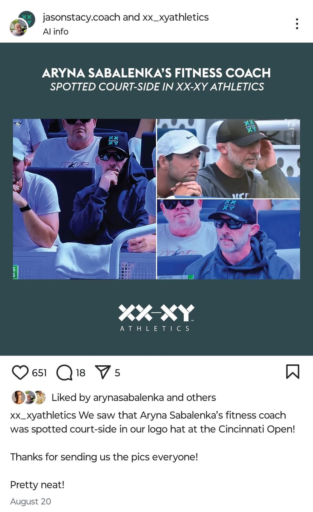 "Not about division" - Aryna Sabalenka's fitness coach Jason Stacy ...